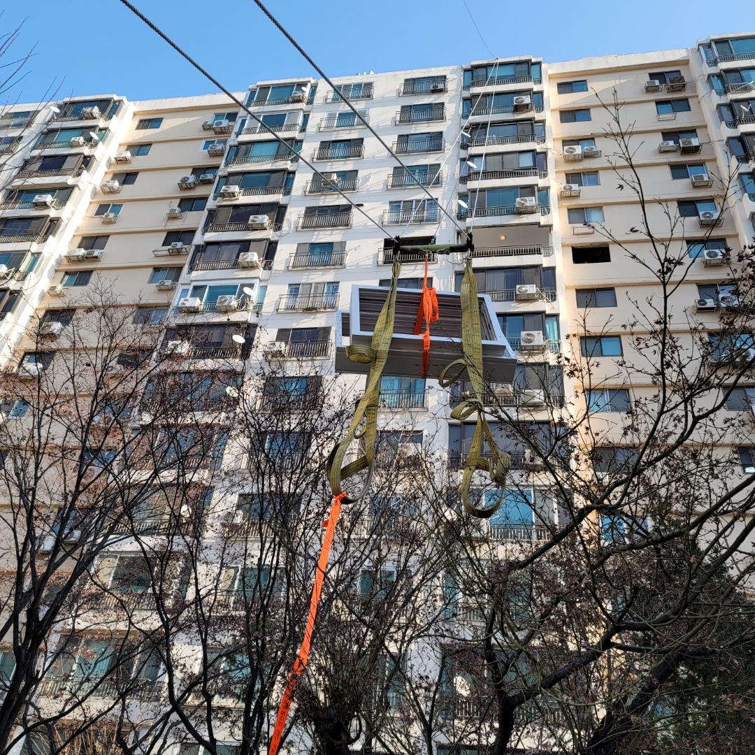 여의도동 국제금융로7길1 수정아파트 B동 샷시교체윈찌작업안방작은방주방 확장형터닝도어kcc창호로교체 라이프스타일