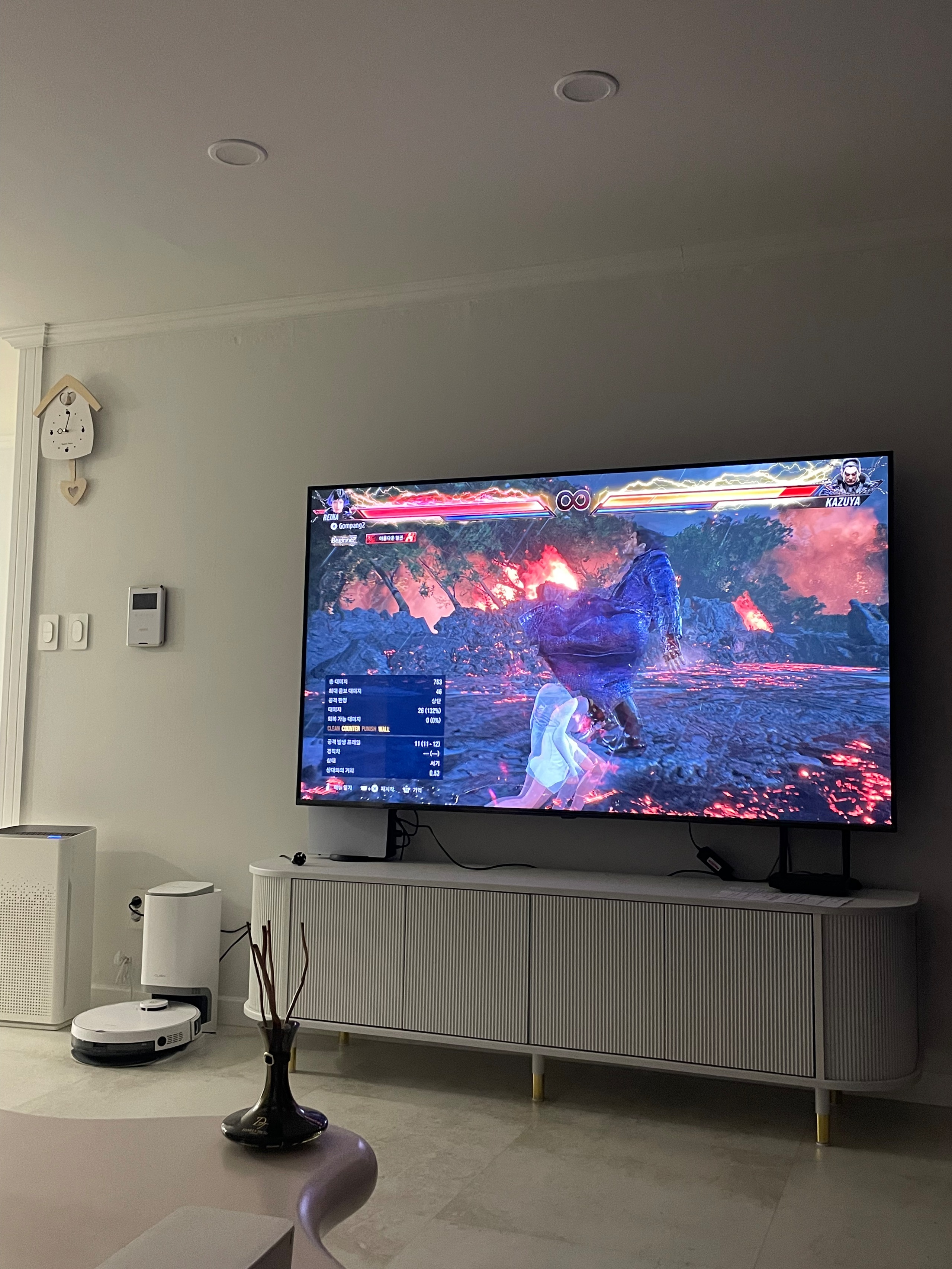 '밀라노 1800 거실장 라운드 3D 템바 티비다이 티비장 높은거실장 2colo' 제품으로 꾸민 유저들의 스타일링샷 | 오늘의집 유저들의 집꾸미기