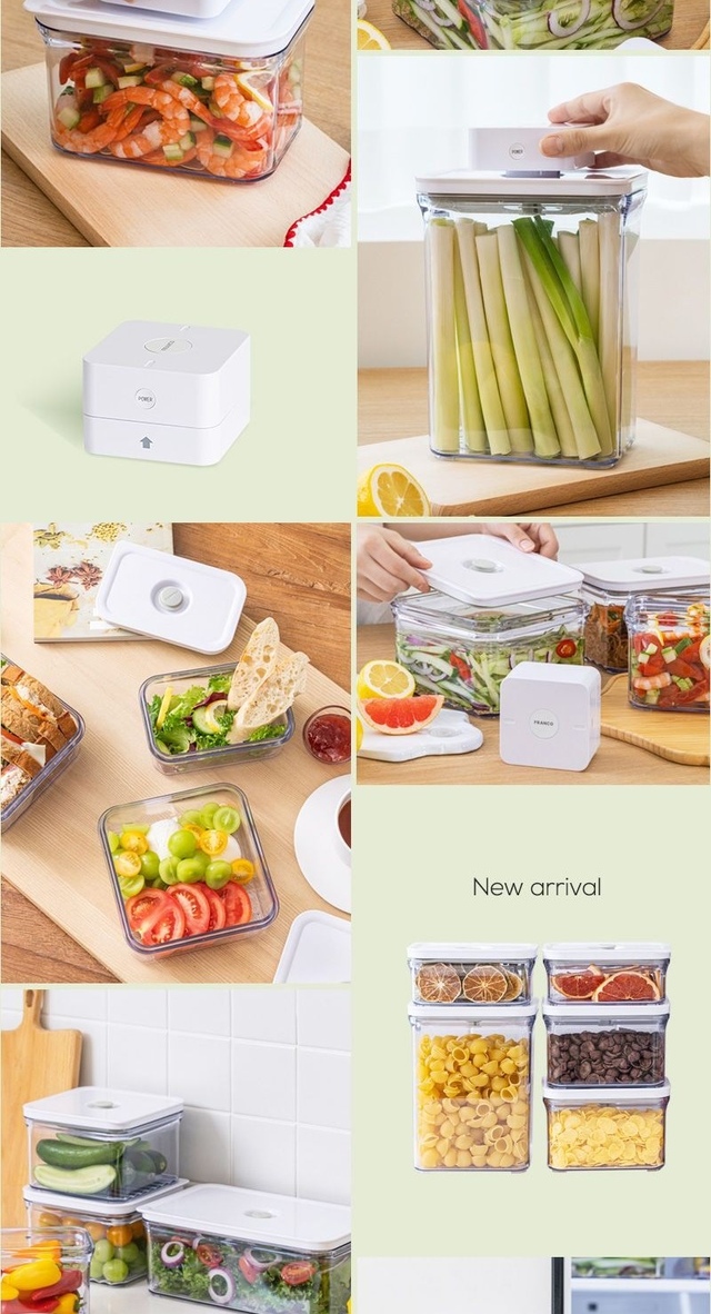 밀폐용기·반찬통 딱하루82150원 압도적 신선함 파워바큠 4세대 진공 밀폐용기 풀세트 오늘의집 쇼핑