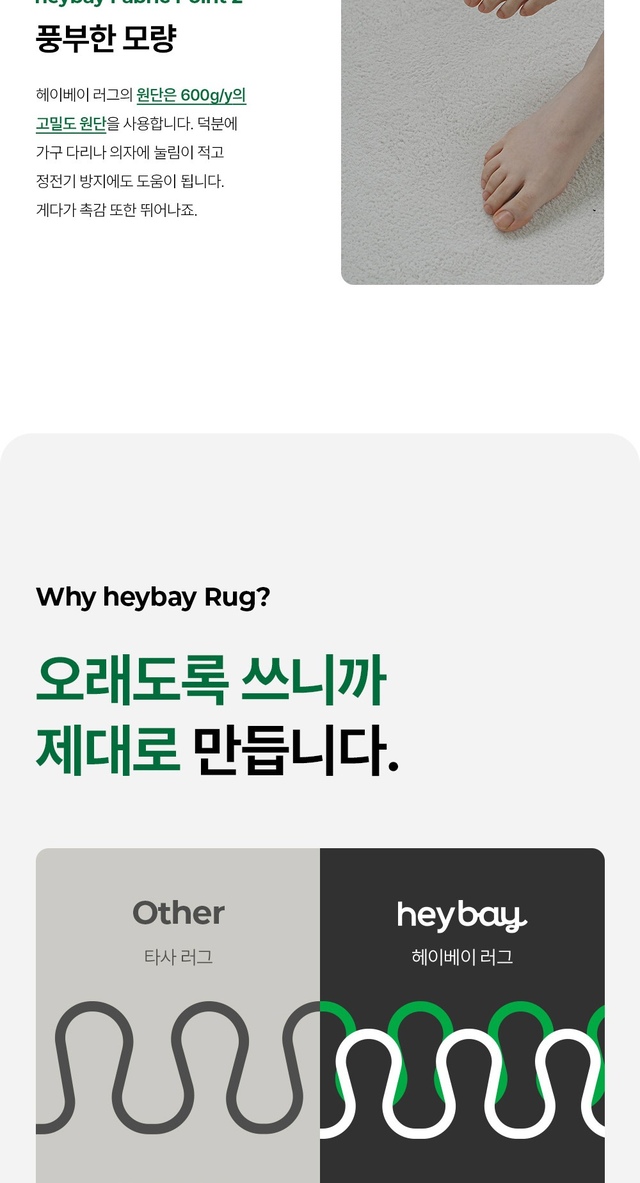 단모·극세사러그 헤이베이 논슬립 사계절 워셔블 단모 포인트 대형 러그 모음 오늘의집 쇼핑