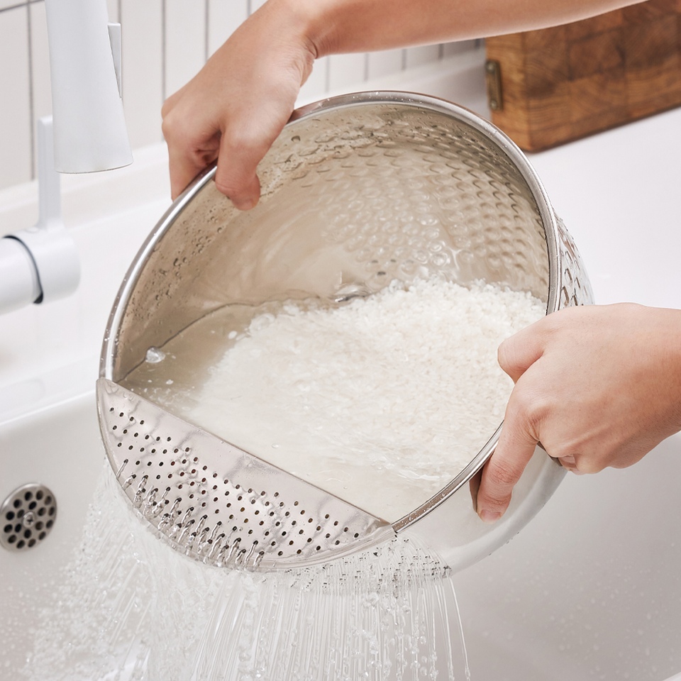 채반·믹싱볼 브랜드위크 쌀세척 야채세척 정말 편리한 스텐304 멀티 워시볼 24cm 오늘의집 쇼핑