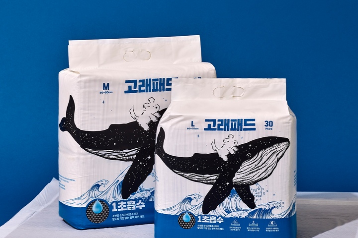 강아지 위생·배변 대용량 배변패드 1초 흡수 고래패드 강아지배변패드 소형 4팩 오늘의집 쇼핑