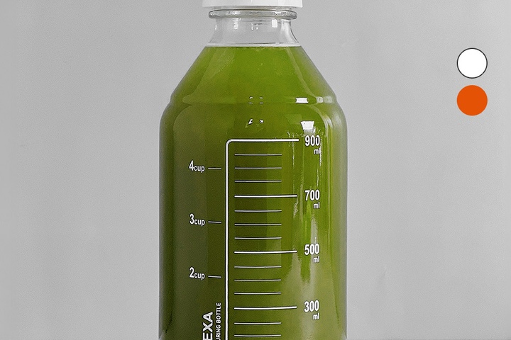 밀폐용기·반찬통 헥사 눈금유리병 1000ml Gl45캡 랩보틀 주스 우유 스무디 공병 오늘의집 쇼핑