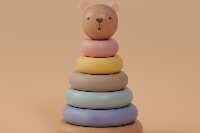 칠판·학습완구 아기 곰 무지개 링 쌓기 오늘의집 쇼핑
