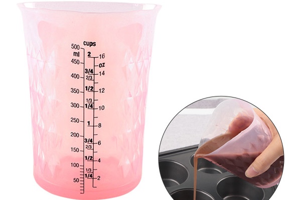 베이킹용품 제우스 삼각 실리콘 계량컵 500ml 눈금 제과제빵 오늘의집 쇼핑