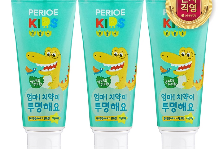 구강용품 페리오키즈 고불소치약 엄마치약이투명해요 스텝2 치약 80g X3개 오늘의집 쇼핑