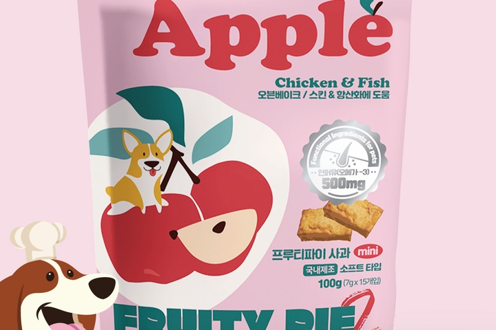 강아지 사료·간식 강아지져키 노즈워크 큐브 간식 프루티파이 사과 100g 오늘의집 쇼핑
