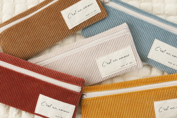 디자인문구 소프트 코듀로이 펜슬케이스 5color 오늘의집 쇼핑