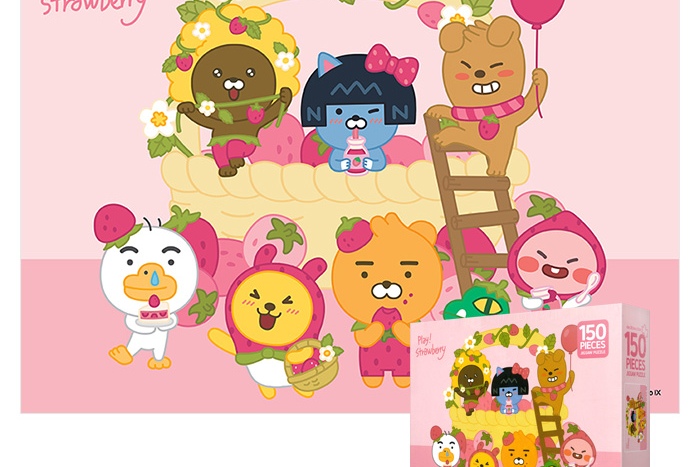 퍼즐 150피스 직소퍼즐 카카오 리틀프렌즈 딸기가 좋아 오늘의집 쇼핑