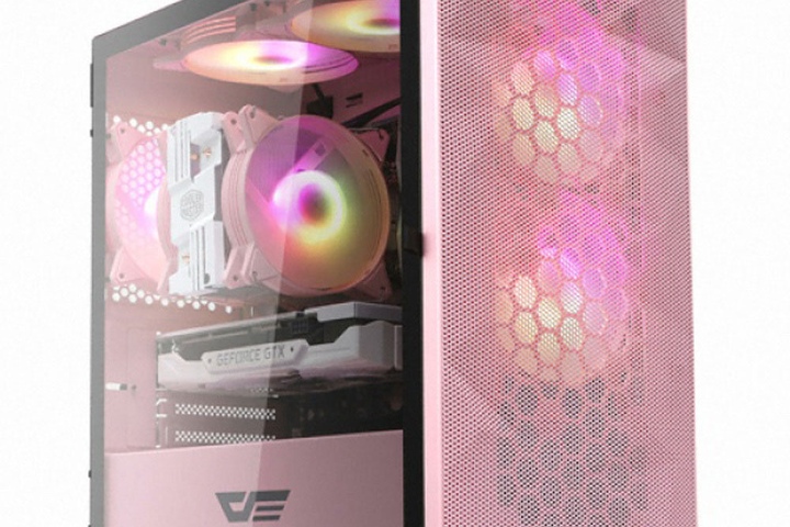 Pc주변기기 미니케이스 Dlm 21 Rgb 메쉬 강화유리 핑크 오늘의집 쇼핑