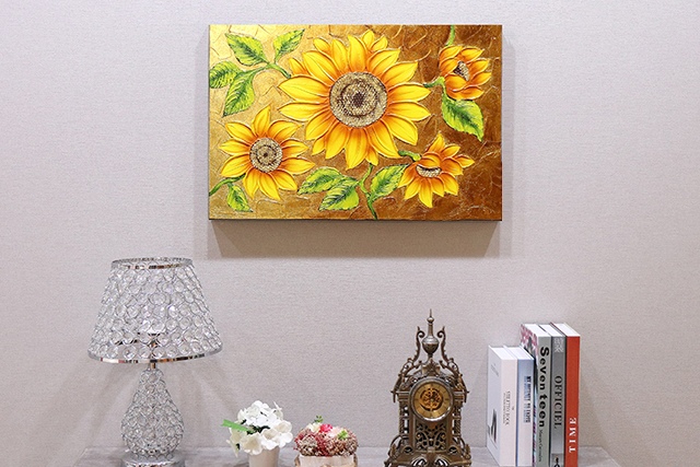 그림·사진 풍수 금박 유화 해바라기그림 인테리어그림액자 Aop019 1p 오늘의집 쇼핑