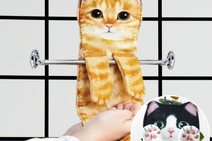 바스타월·가운·기타 걸이형 고양이 핸드타올 귀여운 집들이 집꾸템 선물 굿즈 오늘의집 쇼핑