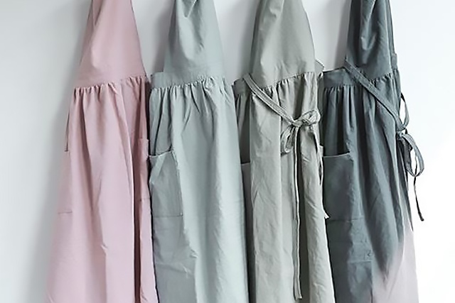 앞치마·주방장갑 바리스타 파스텔 린넨 원피스 앞치마 7colors 오늘의집 쇼핑