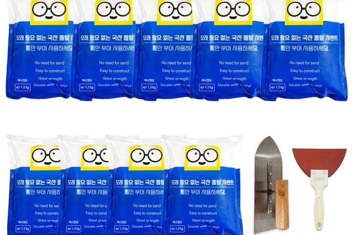 접착제·보수용품 벽보수 타일 보수 줄눈 백 시멘트 15kg 9개흙손고무헤라 인테리어 오늘의집 쇼핑