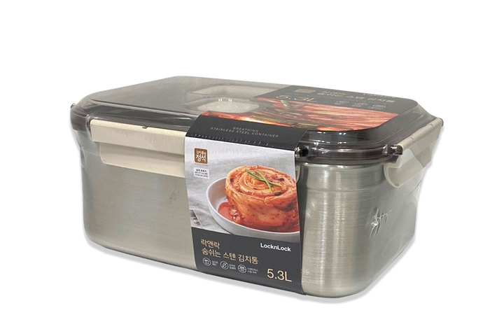 김치통·항아리 락앤락 숨쉬는 스텐 김치통 53l 김치보관용기 밀폐용기 오늘의집 쇼핑