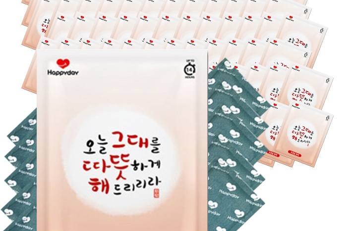 핫팩·단열용품 중형 포켓 핫팩 100g 80매 직장인 학생 대학생 한파 선물 감동 따뜻 미니 대용량 오늘의집 쇼핑