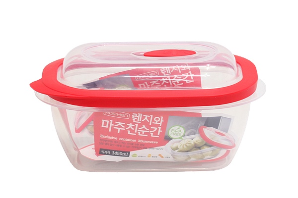 밀폐용기·반찬통 전자렌지용기 밀폐용기 직사각 1450ml 보관용기 오늘의집 쇼핑