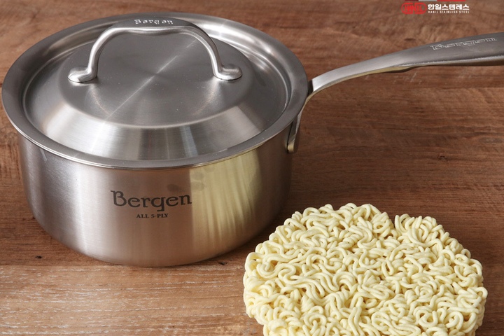 냄비·뚝배기 프리미엄 명품 베르겐 Bergen 통5중 스텐 편수냄비 16cm 1인용냄비인덕션용냄비 오늘의집 쇼핑