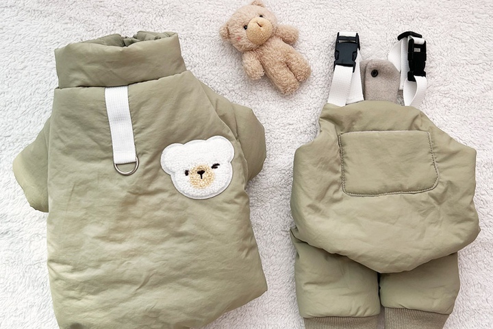 강아지 패션 강아지 하네스 빵빵 점퍼 바지 아우터 강아지옷 방한복 패딩 자켓 S 오늘의집 쇼핑
