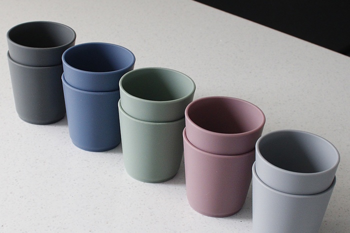 유리컵·물컵 파스텔 실리콘 컵2pset 5color 오늘의집 쇼핑