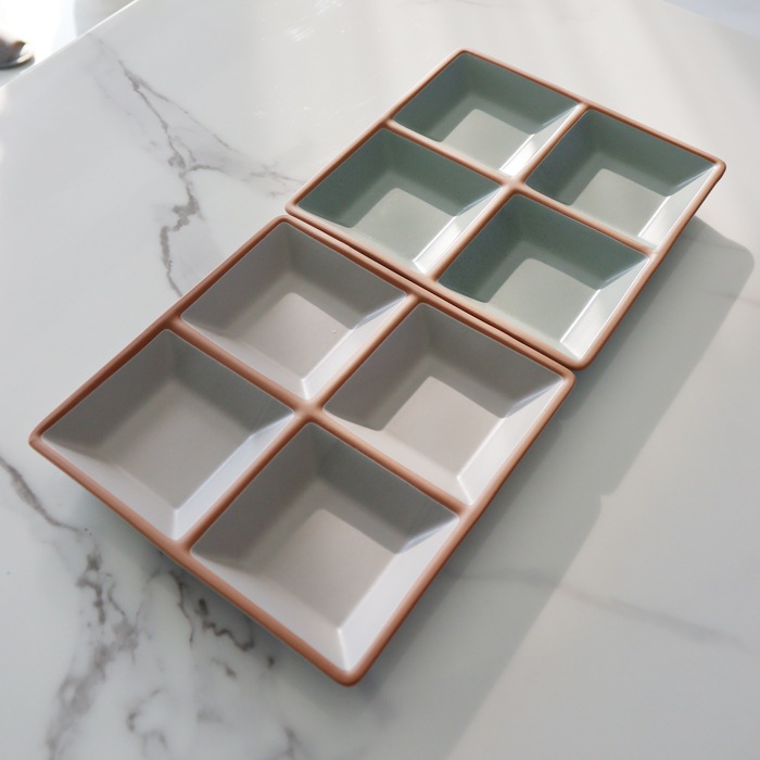 식판·나눔접시 > 국산 도자기 그린들리 클레이 4칸 접시1p 2color | 오늘의집 쇼핑