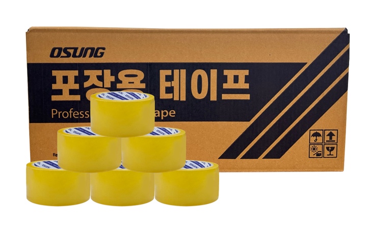접착제·보수용품 오성 국산 Opp 경포장 아크릴 박스테이프 투명 48mm X 40m 1박스 50입 오늘의집 쇼핑