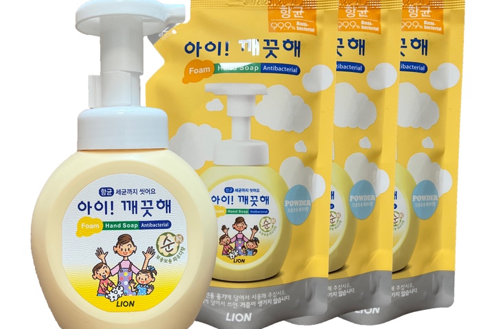 핸드·풋 항균 폼 핸드워시 손세정제 보송보송한 파우더향 용기 250ml리필 200ml 3개 오늘의집 쇼핑