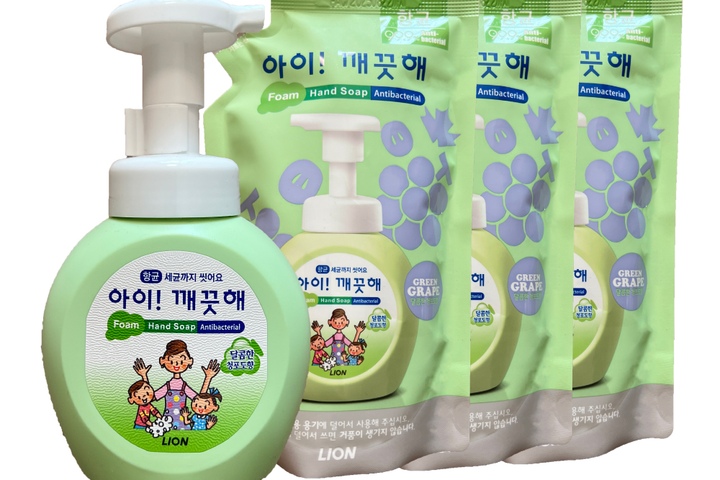 핸드·풋 항균 폼 핸드워시 손세정제 달콤한 청포도향 용기 250ml리필 200ml 3개 오늘의집 쇼핑