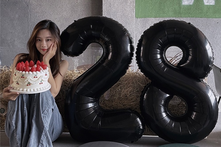 파티·이벤트용품 1m 숫자 호일 풍선 블랙 숫자풍선 40인치 오늘의집 쇼핑