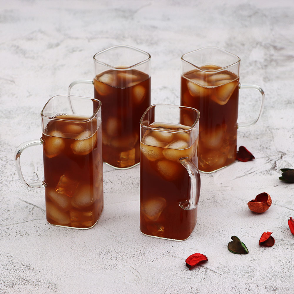 유리컵·물컵 > 사각 내열유리 머그컵세트 400ml 4p | 오늘의집 쇼핑