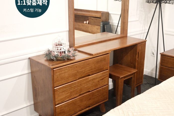 수납화장대 베니스 원목 확장형 인출식 화장대 세트 오늘의집 쇼핑
