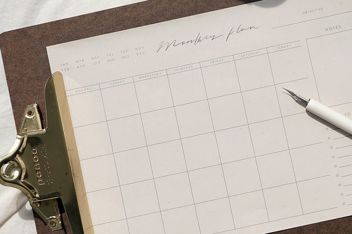 디자인문구 캘리그라피 먼슬리 플랜 패드 오늘의집 쇼핑