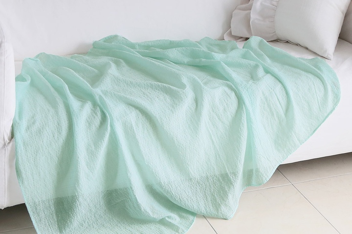 담요·블랭킷 리플 홑겹 민트스트라이프 블랭킷파우치set 오늘의집 쇼핑