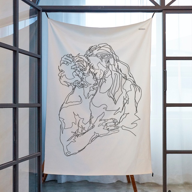 패브릭포스터 컨투어 드로잉 패브릭 포스터 가리개커튼6size 오늘의집 쇼핑