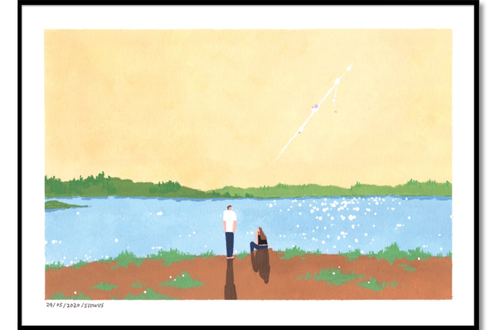 그림·사진 Slowus 작가늘 내옆에 있어주는 사람 감성 일러스트 디지털 판화 오늘의집 쇼핑