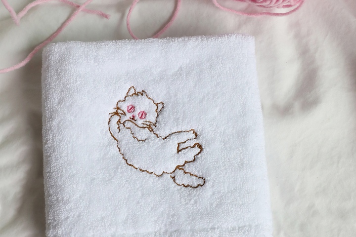 바스타월·가운·기타 복슬고양이 미니 타월 오늘의집 쇼핑