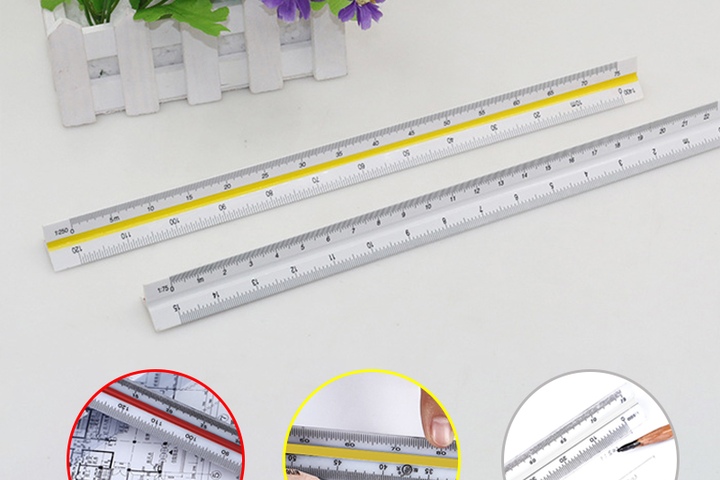 디자인문구 저배율 제도 도면 삼각 스케일 자 15cm Dd 10736 오늘의집 쇼핑