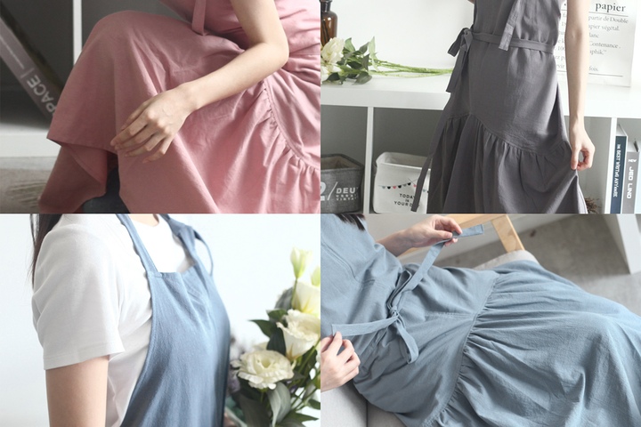 앞치마·주방장갑 프릴 플라워 공방 카페 원피스 앞치마 3colors 오늘의집 쇼핑