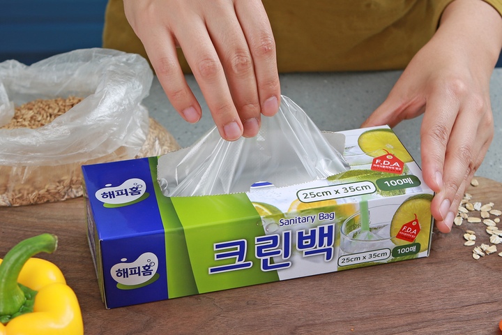 위생백·지퍼백 주방 일회용품 크린백 뽑아쓰는 위생백 중 25x35 100매 오늘의집 쇼핑