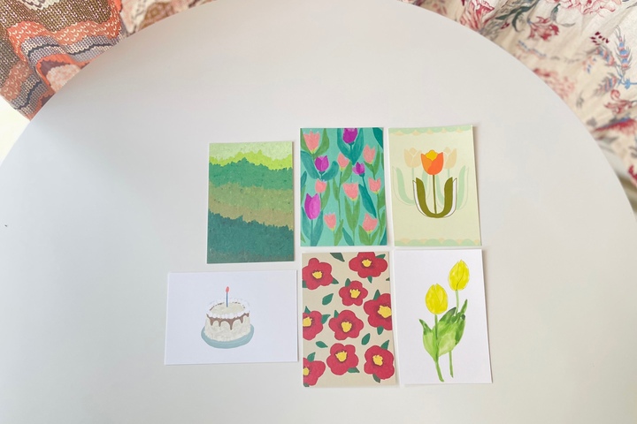 디자인문구 손그림 6종 엽서 세트 감성 인테리어 소품 촬영소품 벽장식 미니포스터 오늘의집 쇼핑