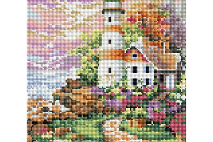 Diy보석십자수 Diy 보석십자수 패브릭형 숲속의 작은 집 30x40cm 오늘의집 쇼핑