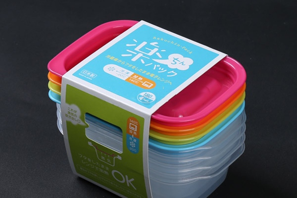 밀폐용기·반찬통 일본 4색 락싱팩 180ml 4p세트 직사각 전자렌지 냉동밥 밀폐용기 오늘의집 쇼핑