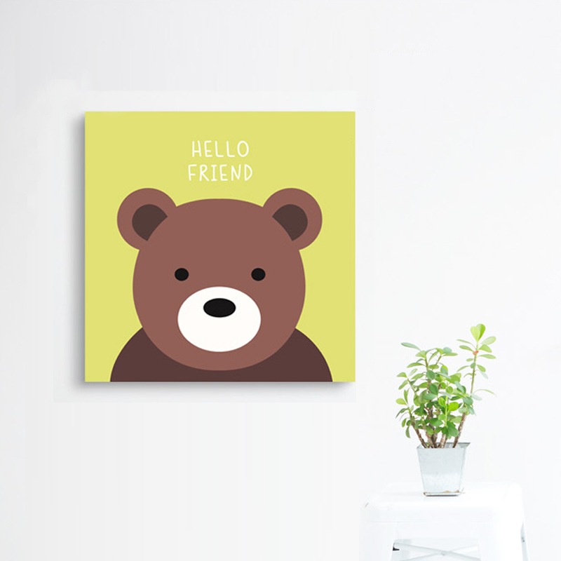 그림·사진 > 애니멀 일러스트 노프레임 인테리어 액자 (40x40)_곰 | 오늘의집 쇼핑