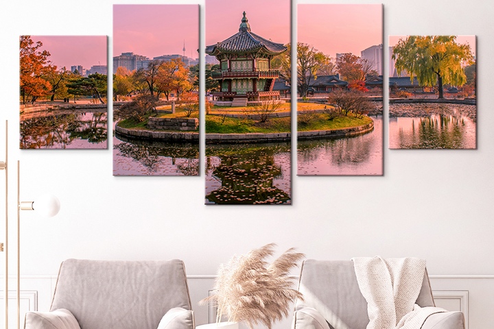 그림·사진 북유럽 거실인테리어그림 분할사진액자 대형캔버스 경복궁의 오후5세트 오늘의집 쇼핑