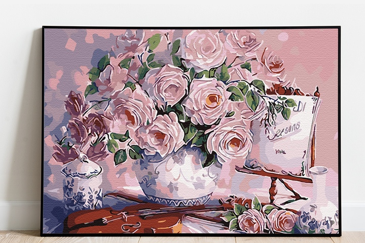 Diy명화그리기 명화그리기 장미와 바이올린 캔버스페인팅 Diy 유화그림 집콕 취미 오늘의집 쇼핑