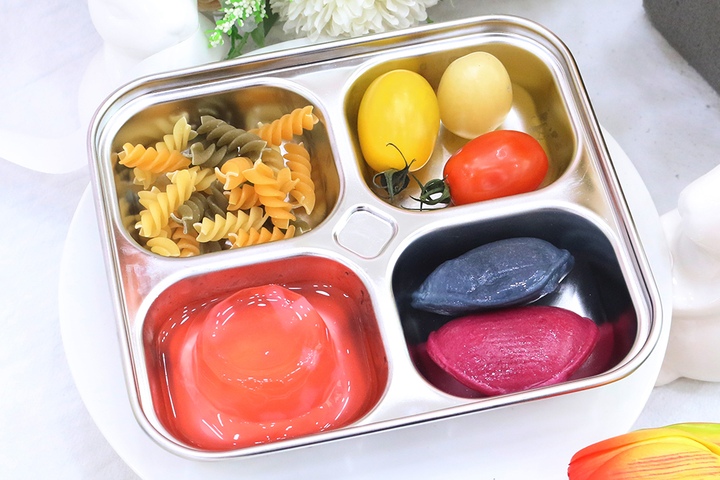 아동식판·식기세트 리벨룸 정사각4구 유아간식판 Posco304 스테인리스 오늘의집 쇼핑