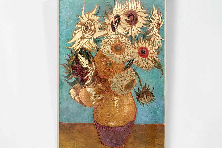 그림·사진 풍수 황금 인테리어 그림 액자금박 고흐해바라기 오늘의집 쇼핑