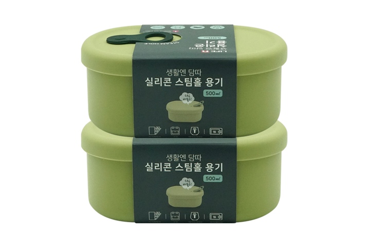 밀폐용기·반찬통 담따 올 실리콘스팀홀 국용기 500mlx2p세트올리브 오늘의집 쇼핑