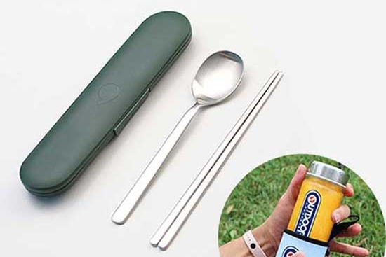 텀블러·빨대·컵소품 아웃도어 슬리브세트 500ml 모노 휴대용 수저세트 오늘의집 쇼핑
