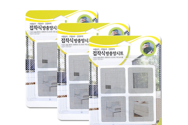 모기장·방충망 방충망 보수테이프 사각 소 4입 X 3set 방충망시트 창문방충망 오늘의집 쇼핑